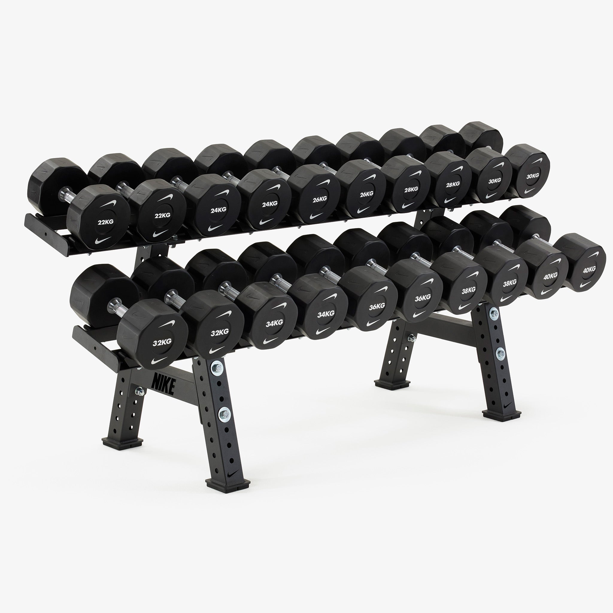 2-20kg Dumbbell Set With Rack |Dumbbell Set and Rack – Nike Strength EU